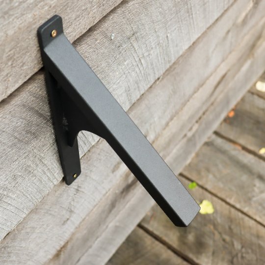 1 Step Metal Handrail – Rustic Black Steel Grab Rail for One Step ...