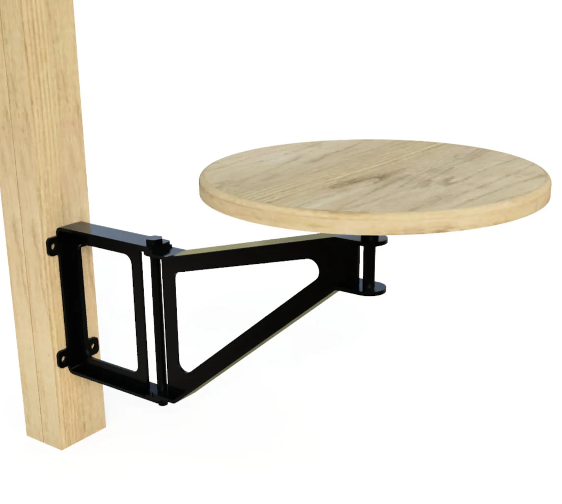 Wall Mounted Swing-Away Bar Stool – Space Saving Industrial Barstool ...