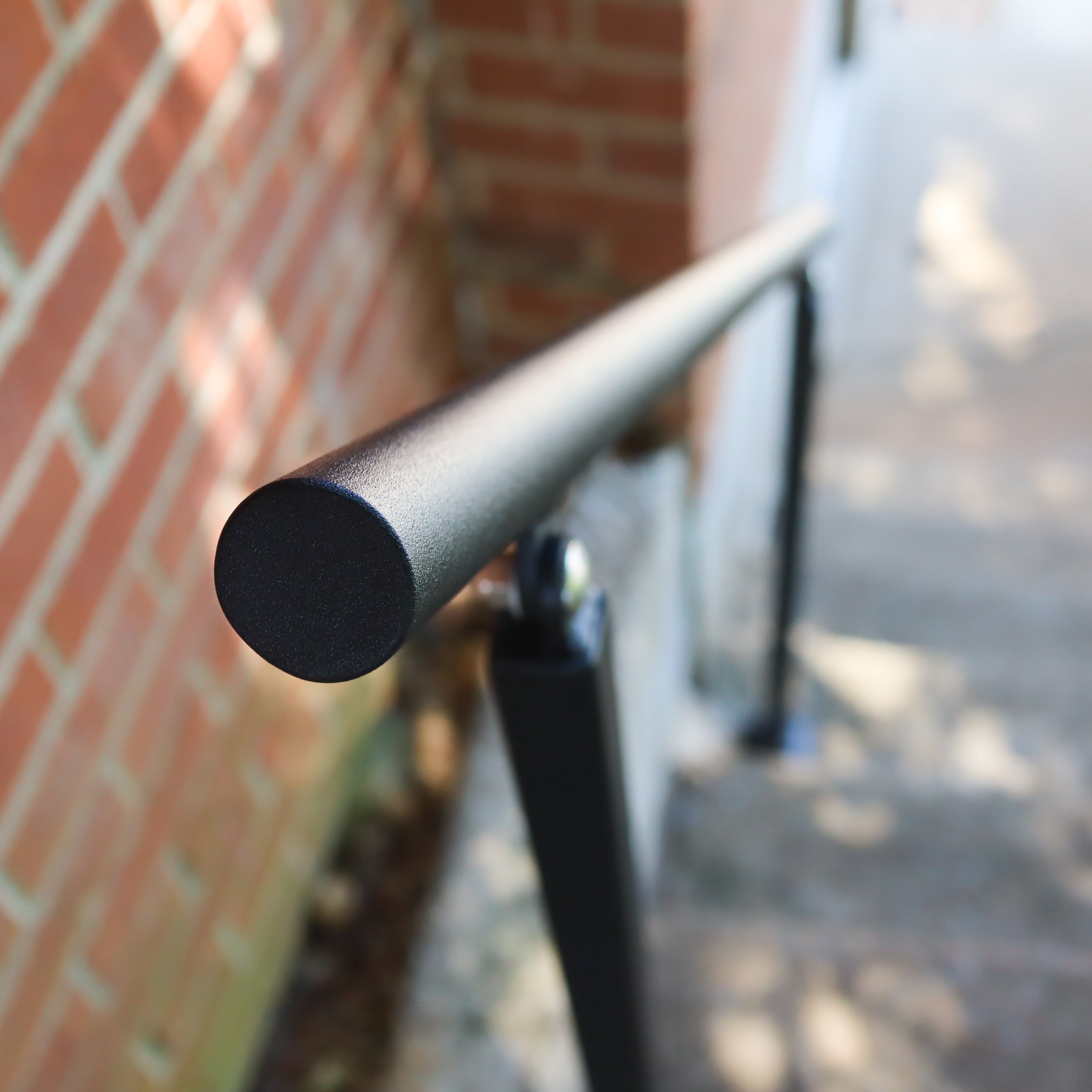 Custom Round Floor Mounted Metal Handrail | Adjustable 1.5" Grab Rail ...