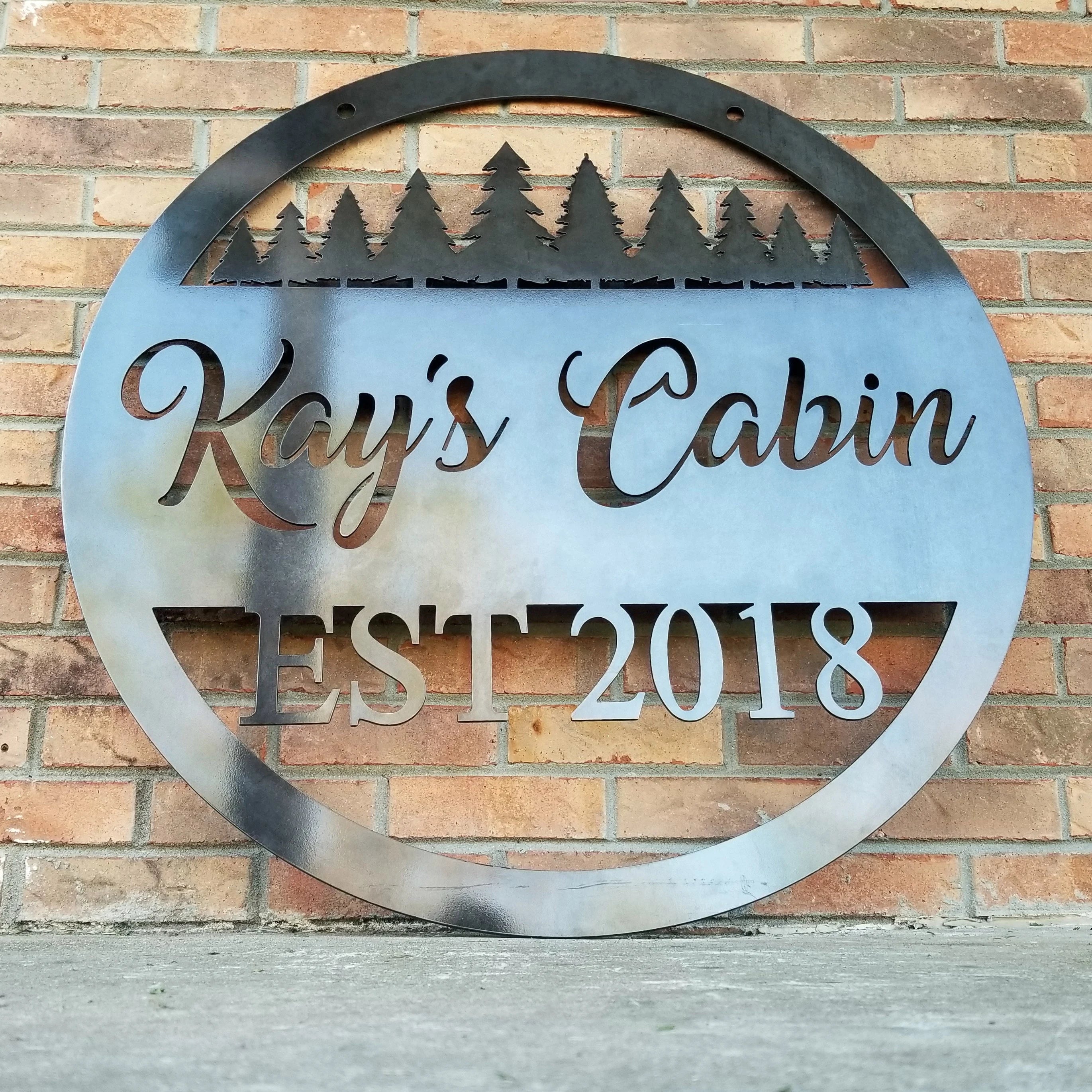 Scenic Alpine Round Sign - Custom Metal Sign – Maker Table