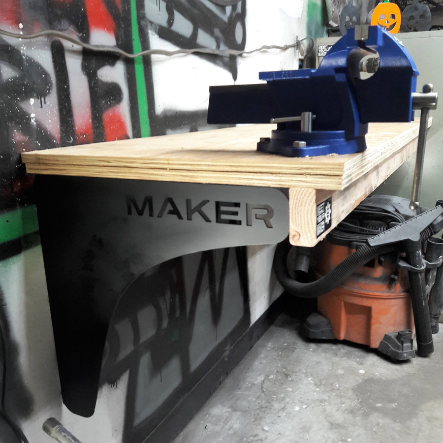 Heavy Duty Workbench Brackets – 14 Gauge Steel – 300 lb Capacity – DIY ...