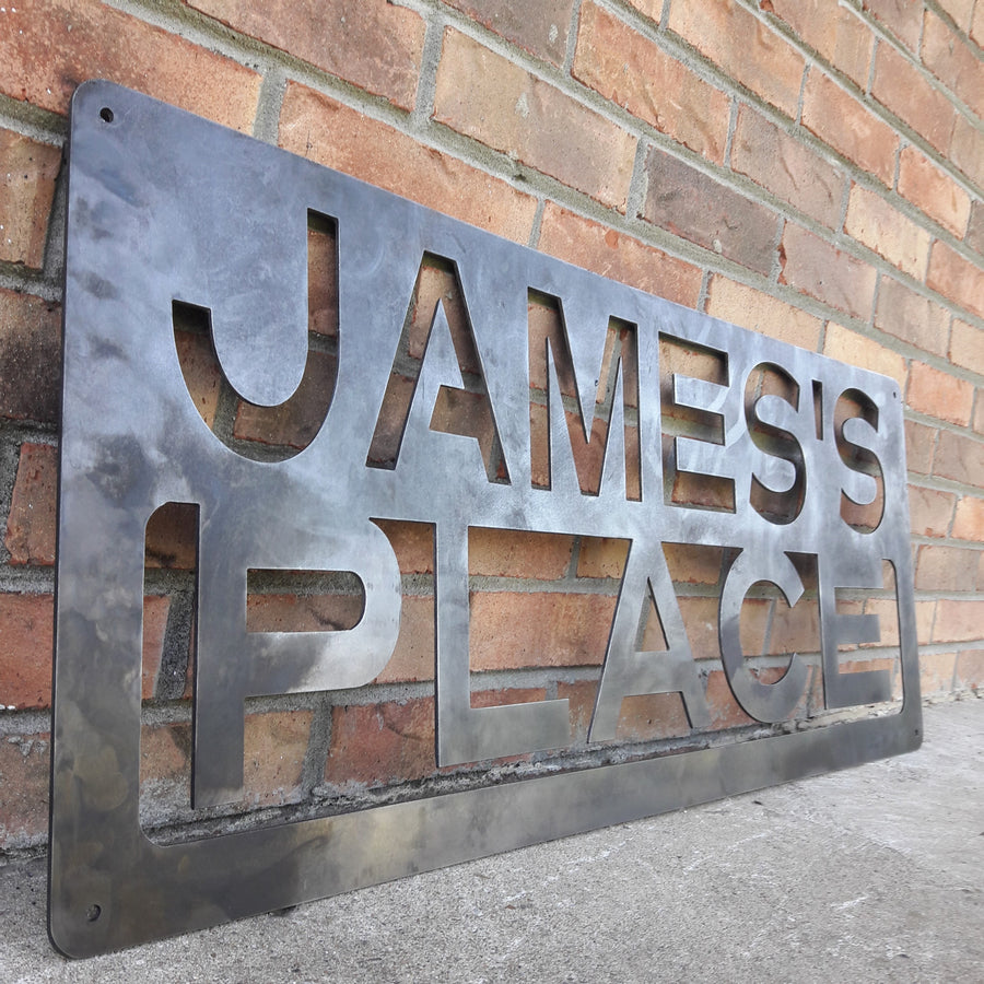 Custom Metal Sign - Bar, Lounge, Place, Lane, Road – Maker Table