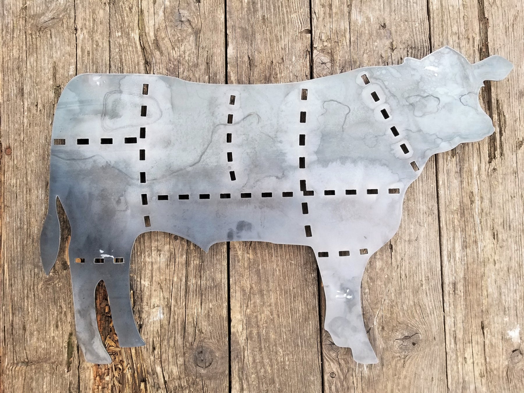 Beef Cuts Sign (No Words)- Kitchen, Butcher Shop, Cow Metal Sign ...