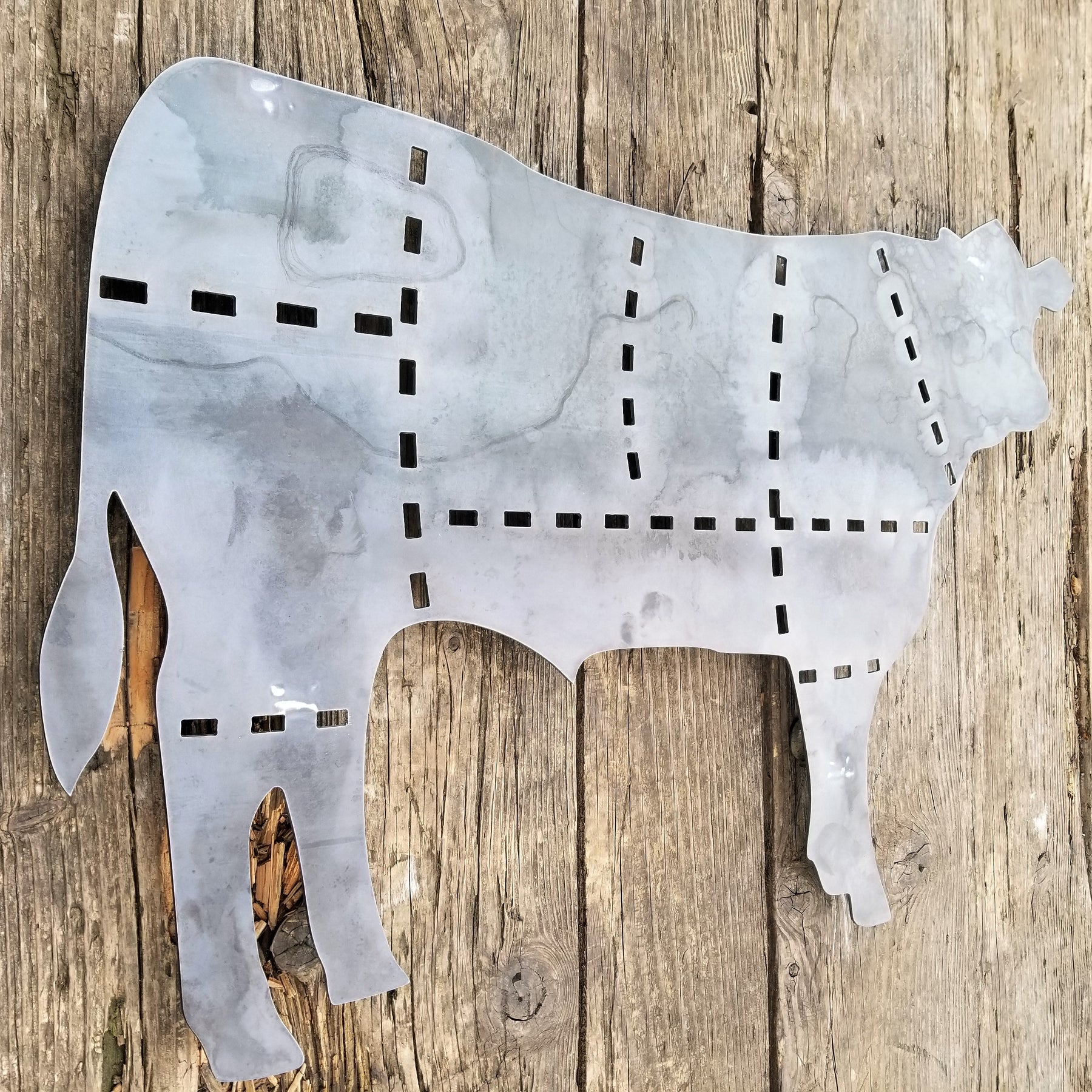 Beef Cuts Sign (No Words)- Kitchen, Butcher Shop, Cow Metal Sign ...