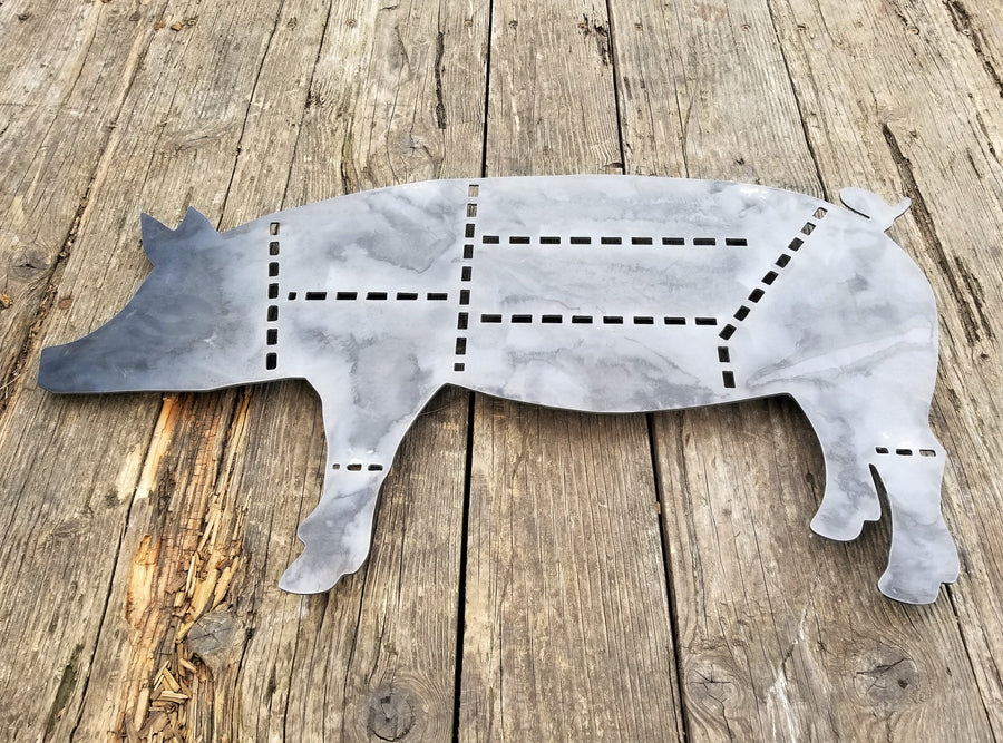 Pork Cuts Sign (No Words)- Kitchen, Butcher Shop, Barbecue, BBQ – Maker ...
