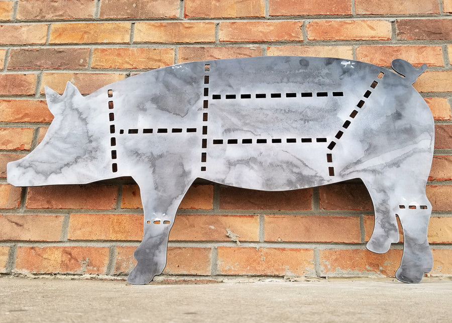 Pork Cuts Sign (No Words)- Kitchen, Butcher Shop, Barbecue, BBQ – Maker ...