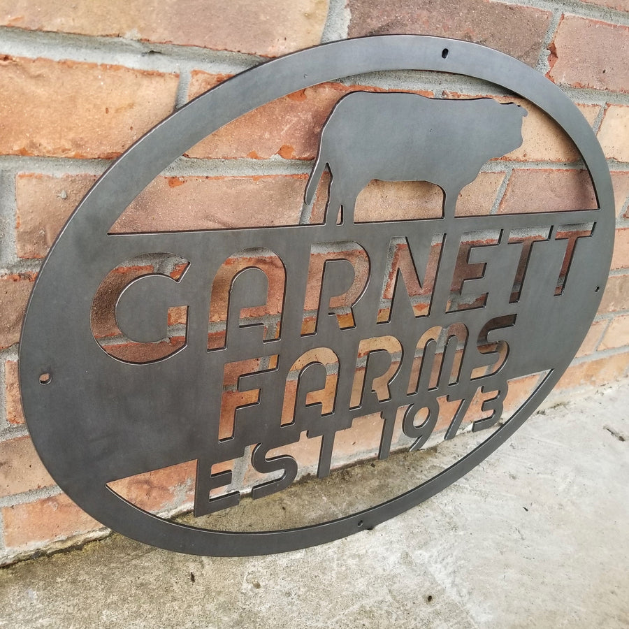 Custom Farm Sign - Personalized Farm Sign, Metal Animal Sign, Cow, Pig ...
