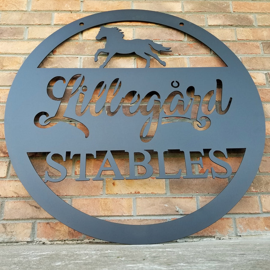 Hanging Metal Horse Sign - Equestrian, Stables, Western, Horseshoe, Qu ...