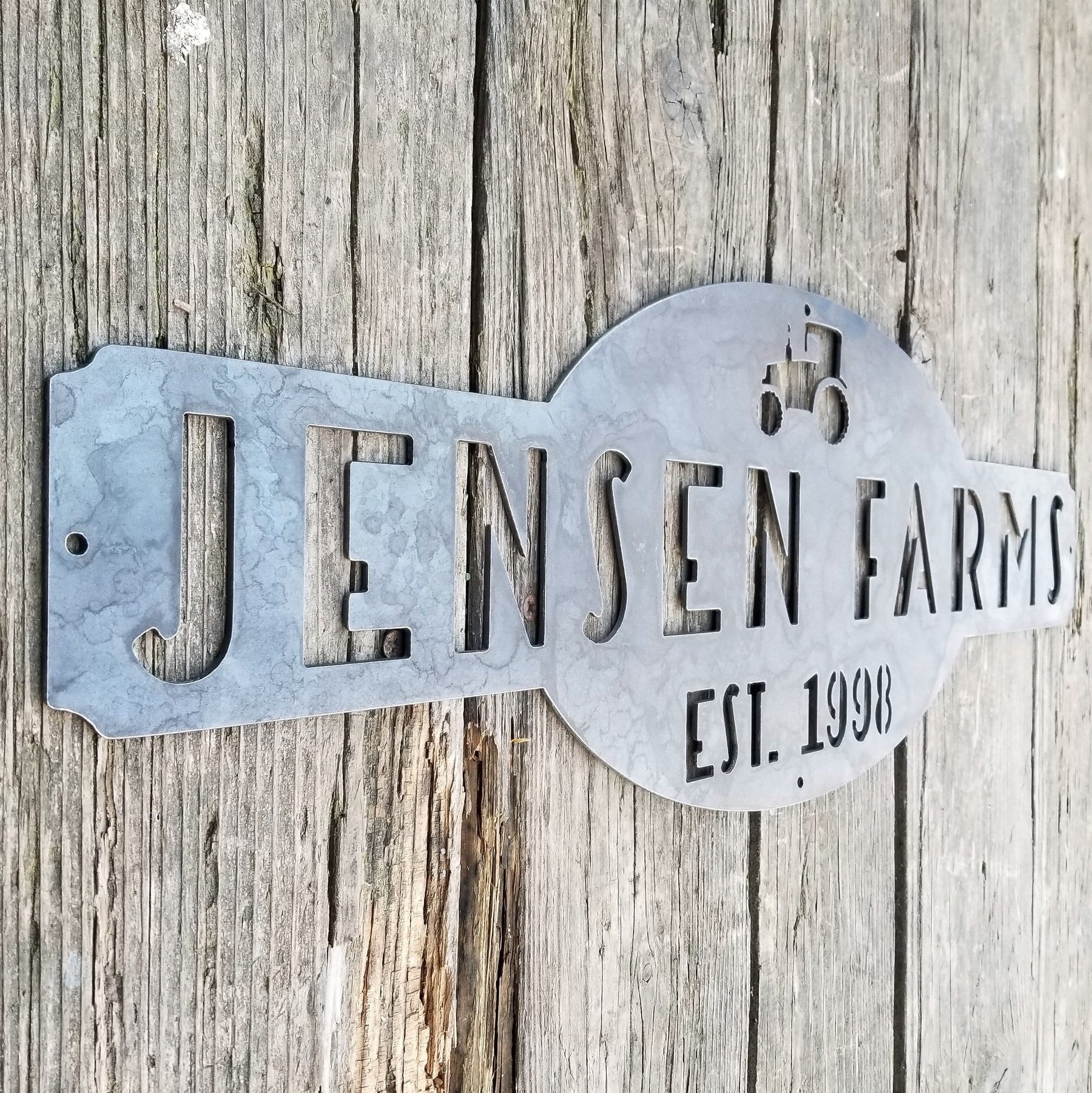 Custom Metal Country Farmhouse Sign - Personalized Ranch Sign - Garage ...