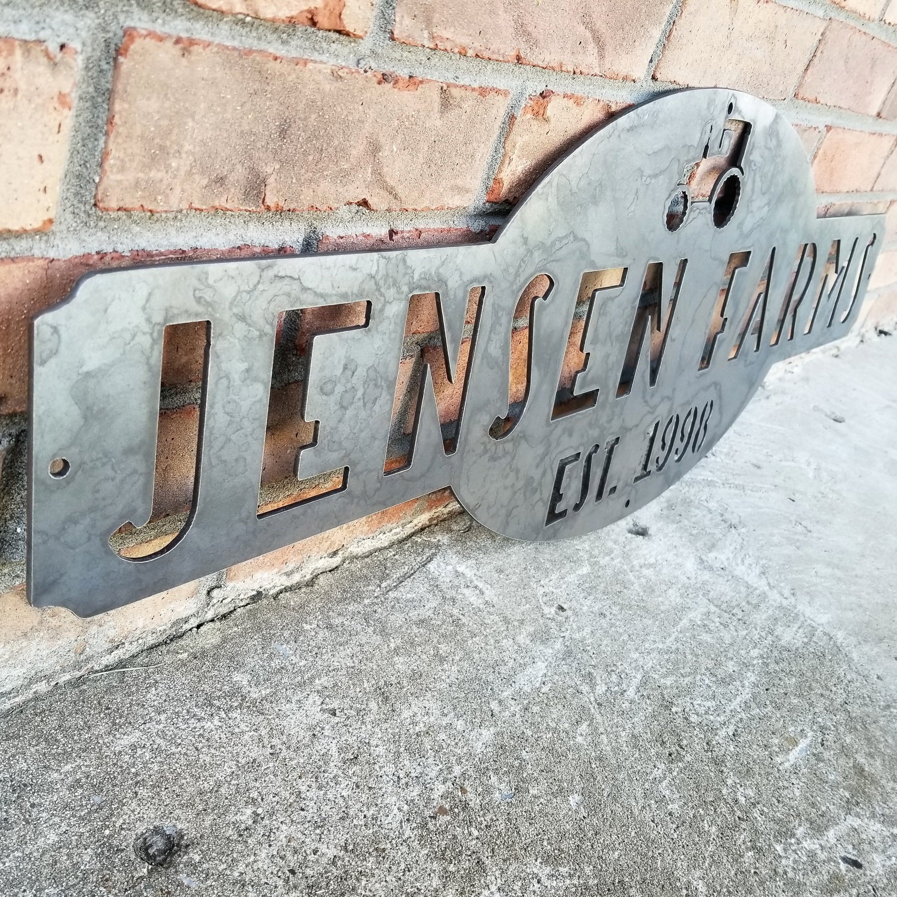 Custom Metal Country Farmhouse Sign - Personalized Ranch Sign - Garage ...