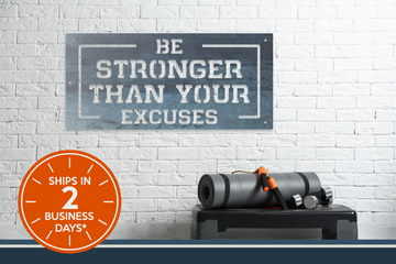 Custom Gym Signs for Your Home Gym | Metal Gym Signage | Maker Table