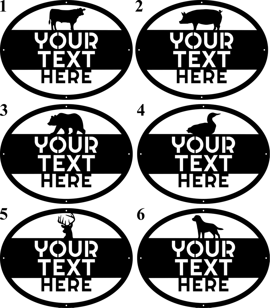 Custom Farm Sign - Personalized Farm Sign, Metal Animal Sign, Cow, Pig ...