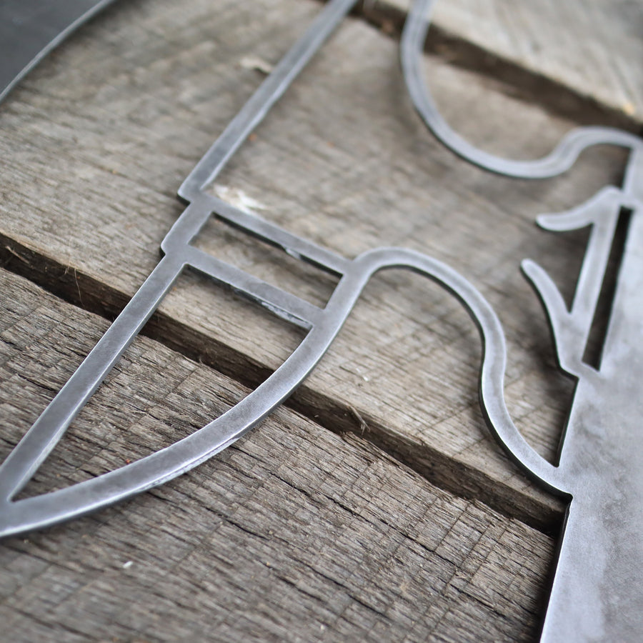 Personalized Hanging Metal Anvil Sign - Blacksmith Forge Wall Art - Ma ...