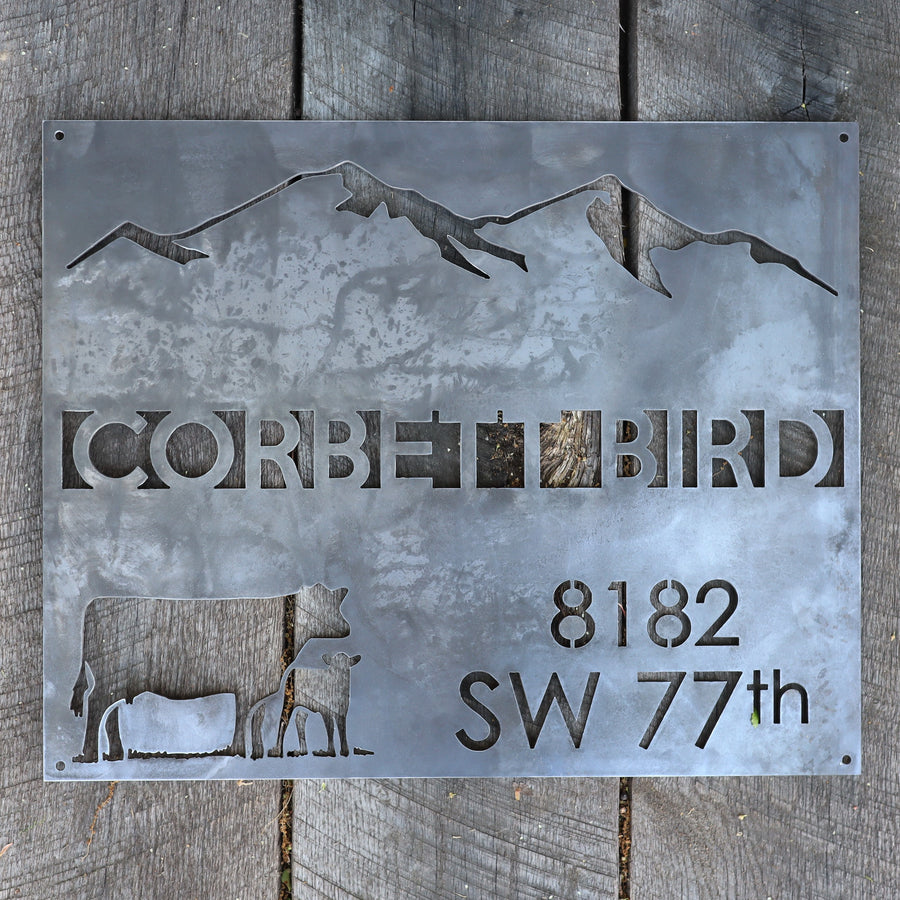 Rustic Metal Sign