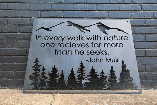 In Every Walk with Nature Metal Sign - Rustic Wilderness Cabin Decor ...