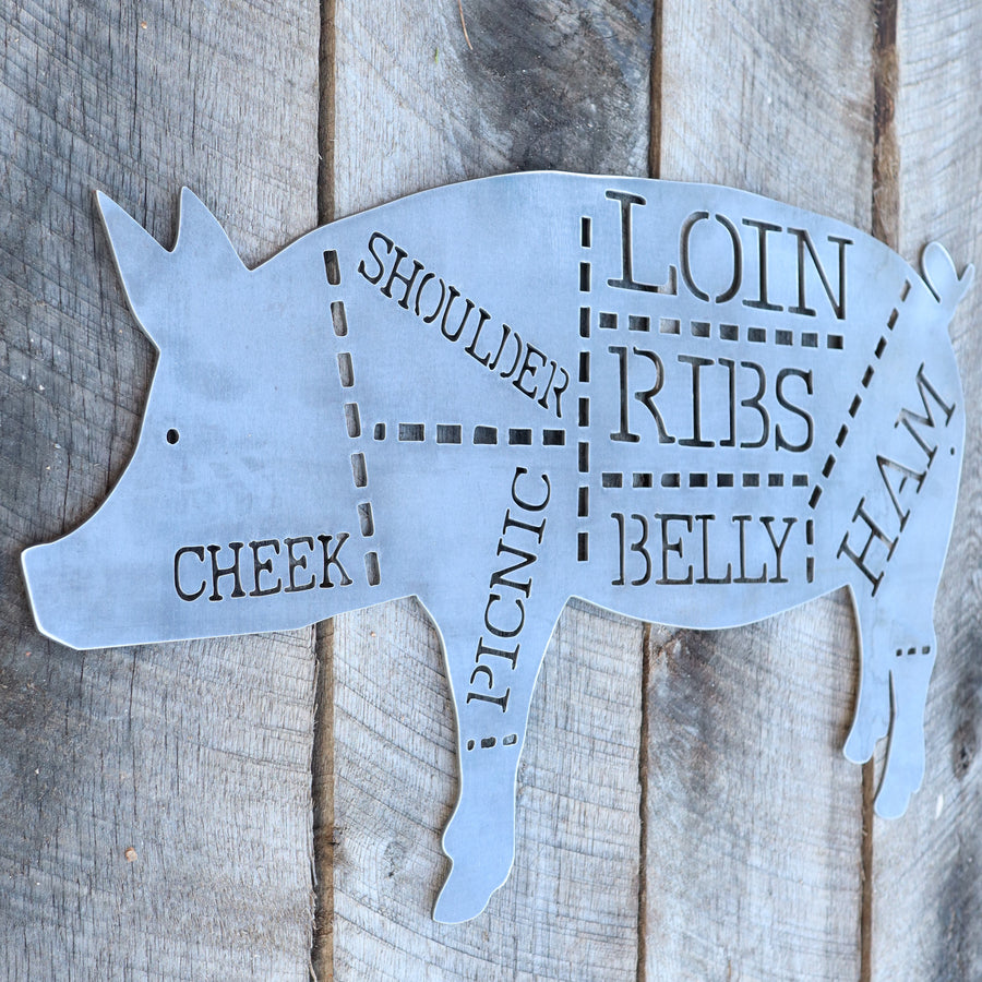 Pork Cuts Sign - Kitchen, Butcher Shop, Personalized, Barbecue, BBQ ...