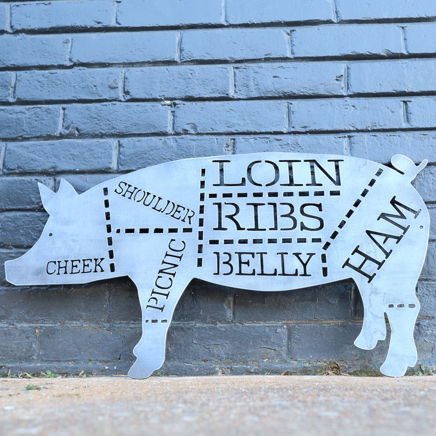 Pork Cuts Sign - Kitchen, Butcher Shop, Personalized, Barbecue, BBQ ...