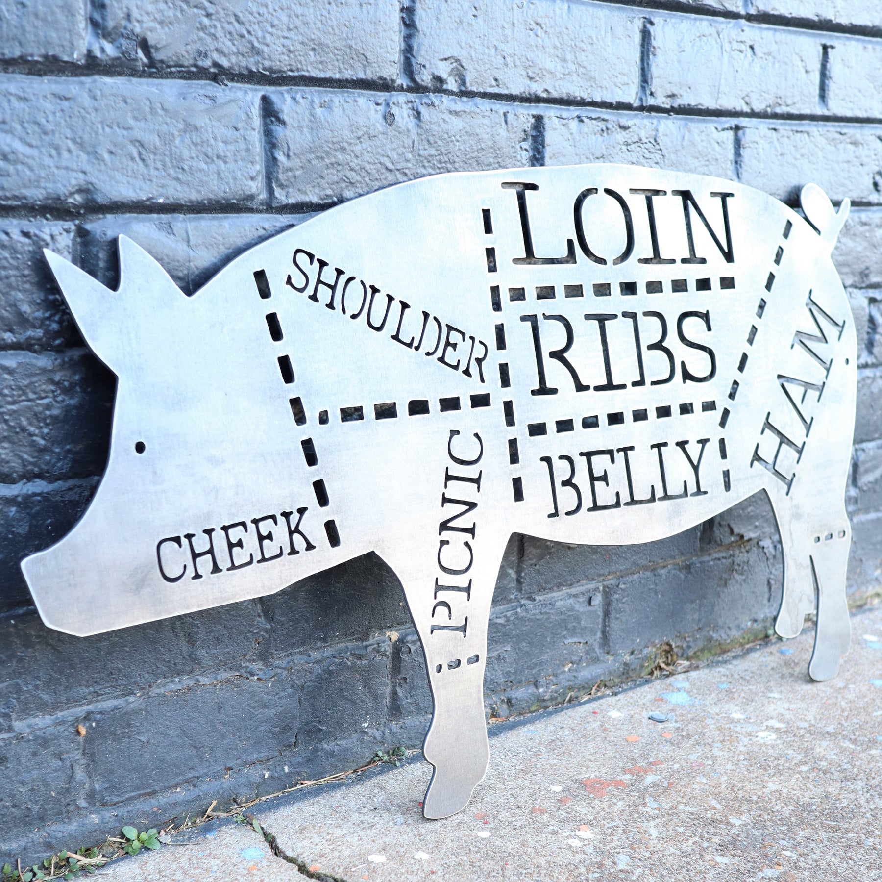 Pork Cuts Sign - Kitchen, Butcher Shop, Personalized, Barbecue, BBQ ...