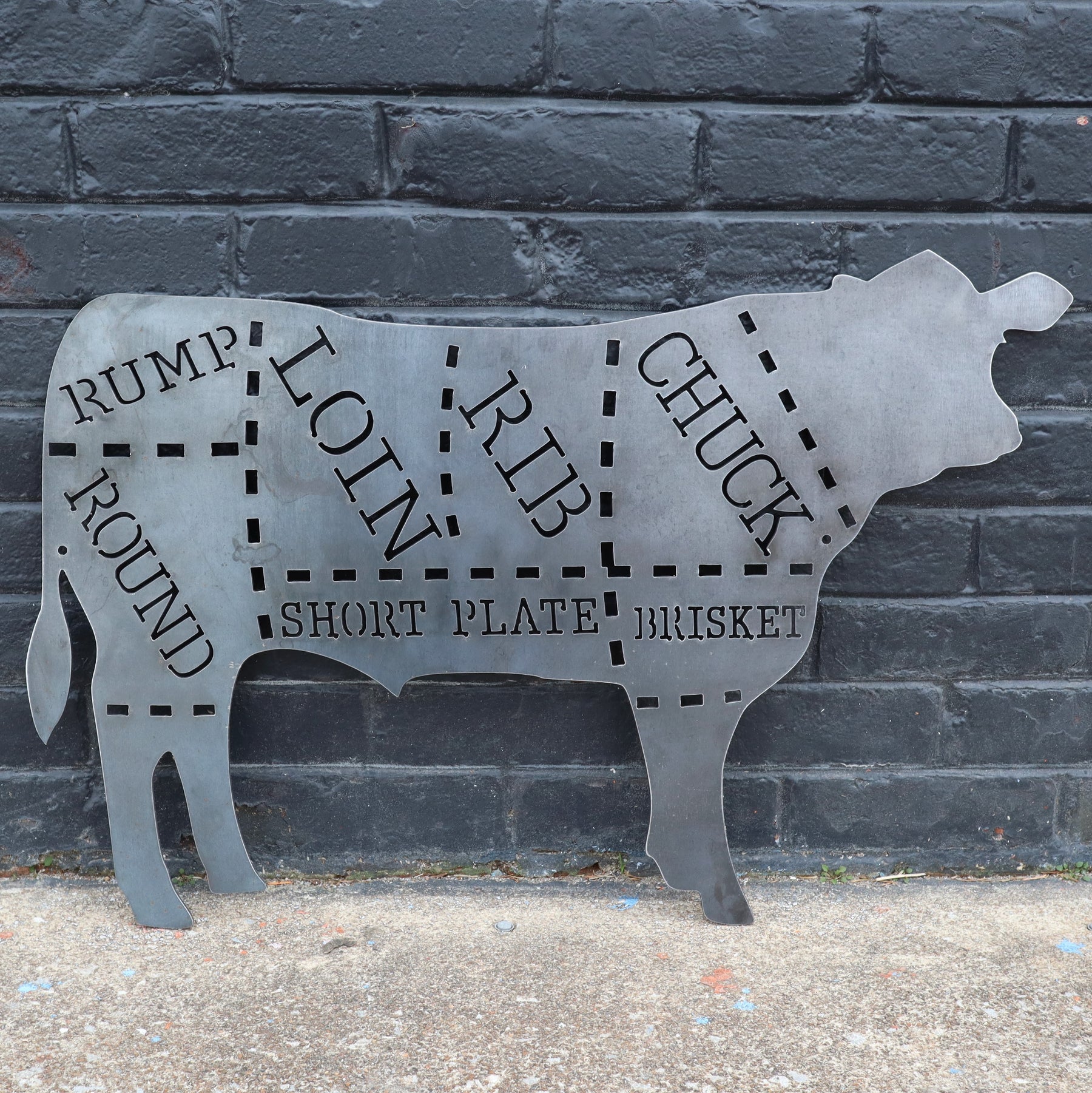 Beef Cuts Sign - Kitchen, Butcher Shop, Cow Metal Sign, Beef Art, Bee ...