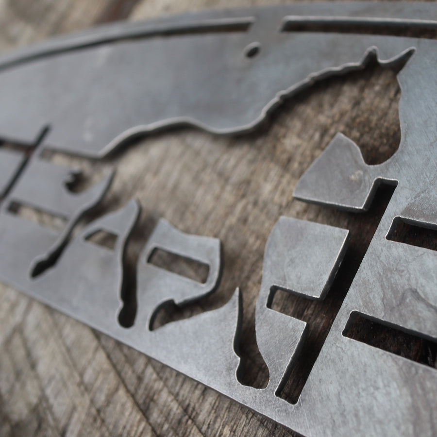 Personalized Metal Horse Stables Sign - Equestrian - Country Wall Art ...