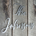 Custom Family Name Cursive Sign - Personalized Metal Sign - Rustic ...