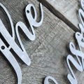 Cursive Family Name Metal Sign – Personalized Last Name Wall Decor ...