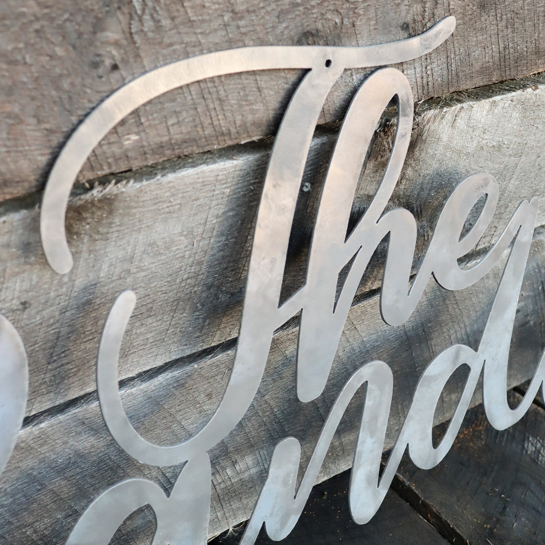 Custom Cursive Metal Name Sign – Personalized Last Name Wall Art ...