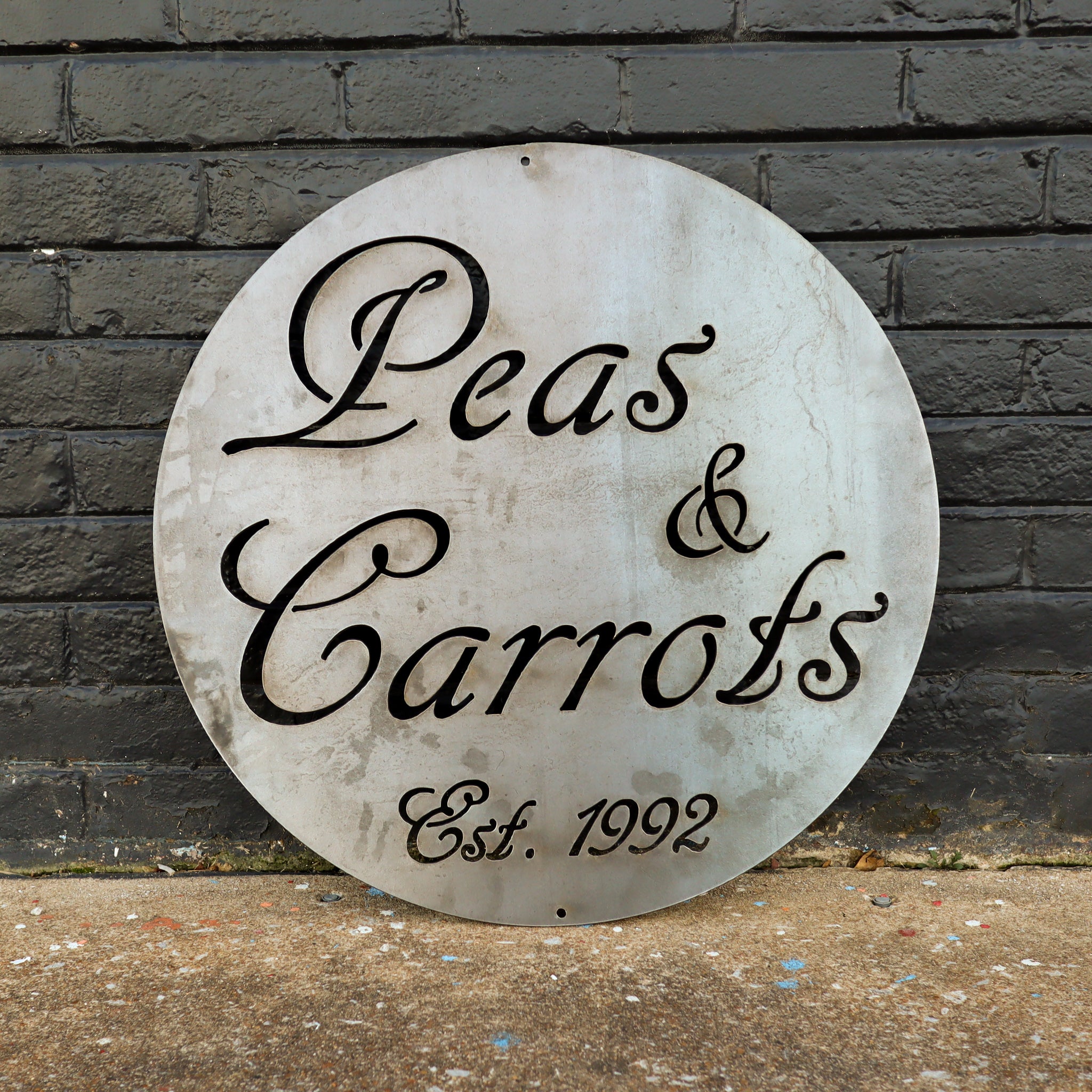 Personalized Garden Sign - Metal Vegetable Plant Marker - Established ...