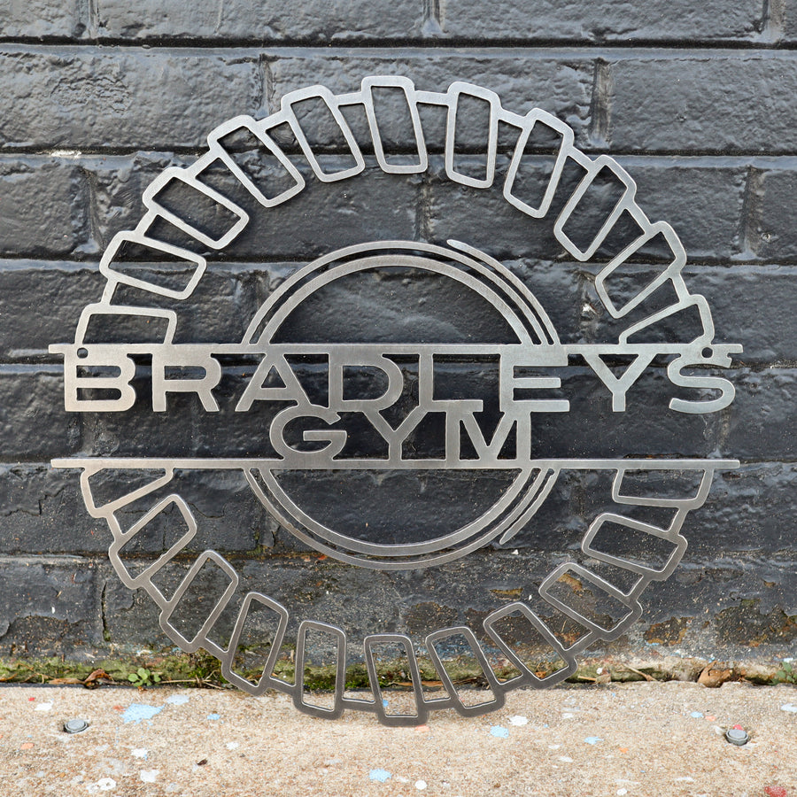 Custom Gym Signs for Your Home Gym | Metal Gym Signage | Maker Table