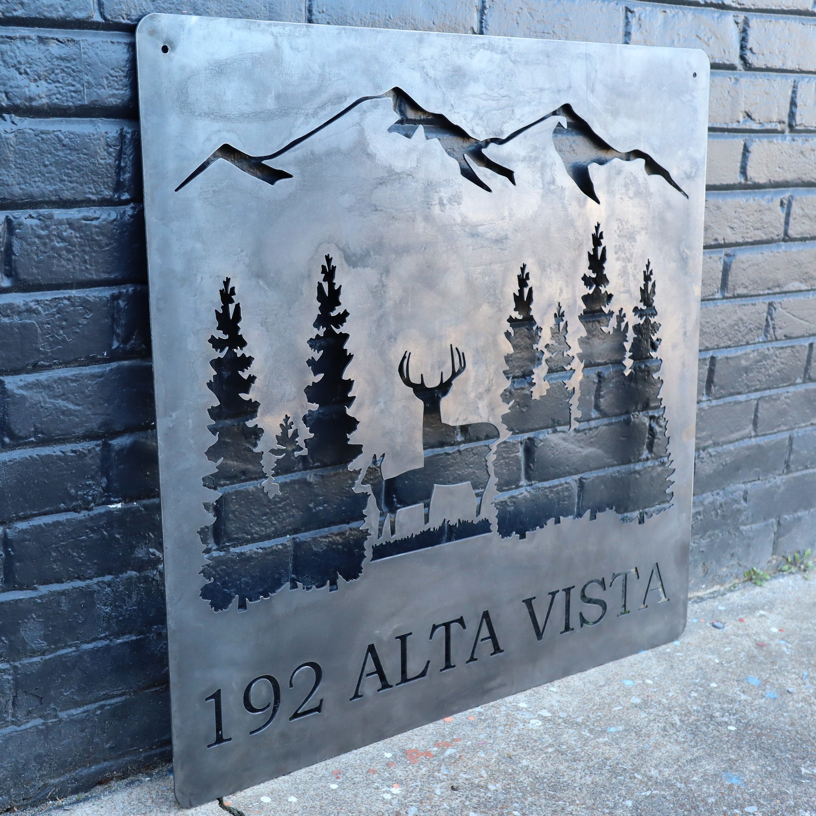 Personalized Rustic Address Sign – Maker Table