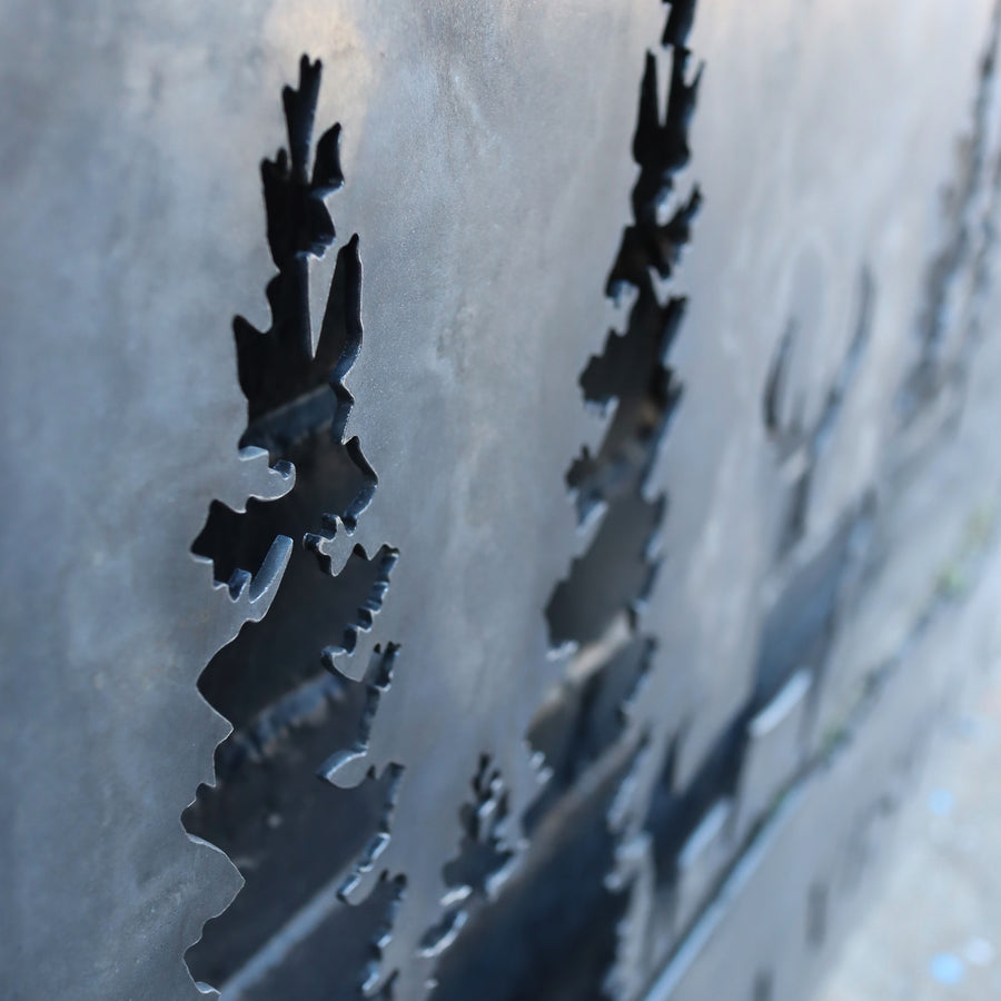 Personalized Rustic Address Metal Sign - Forest and Deer Wall Art, Mou ...