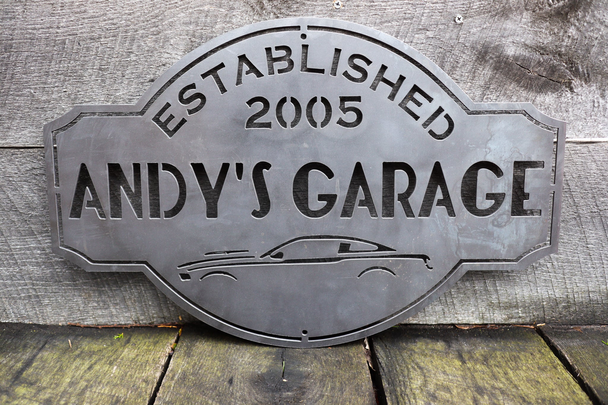 Custom Metal Garage Sign – Personalized Shop or Man Cave Wall Art ...