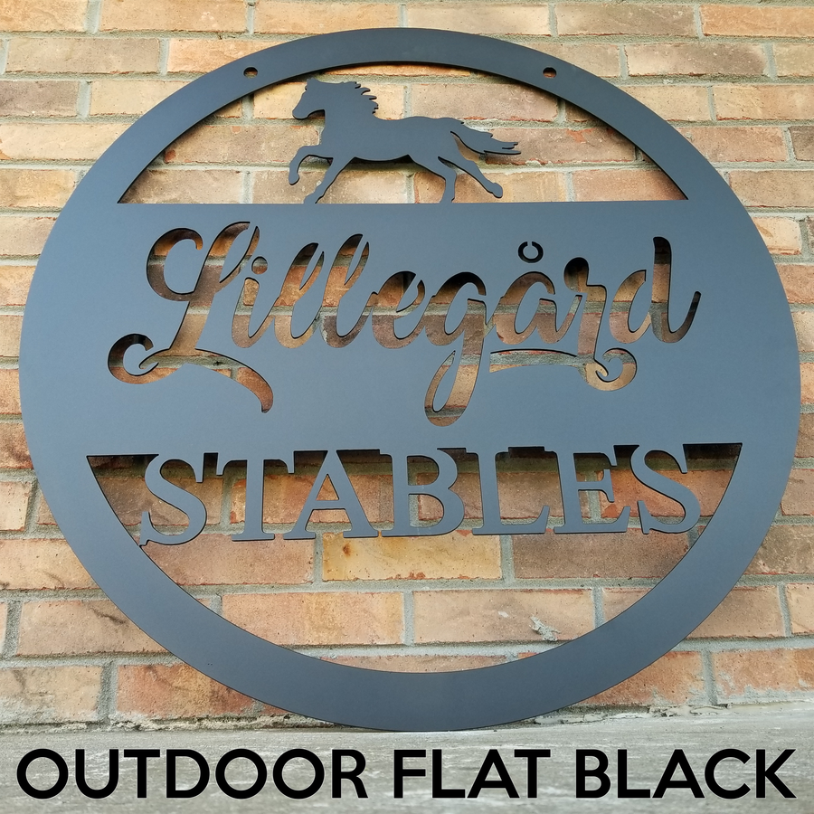 Hanging Metal Horse Sign - Equestrian, Stables, Western, Horseshoe, Qu ...