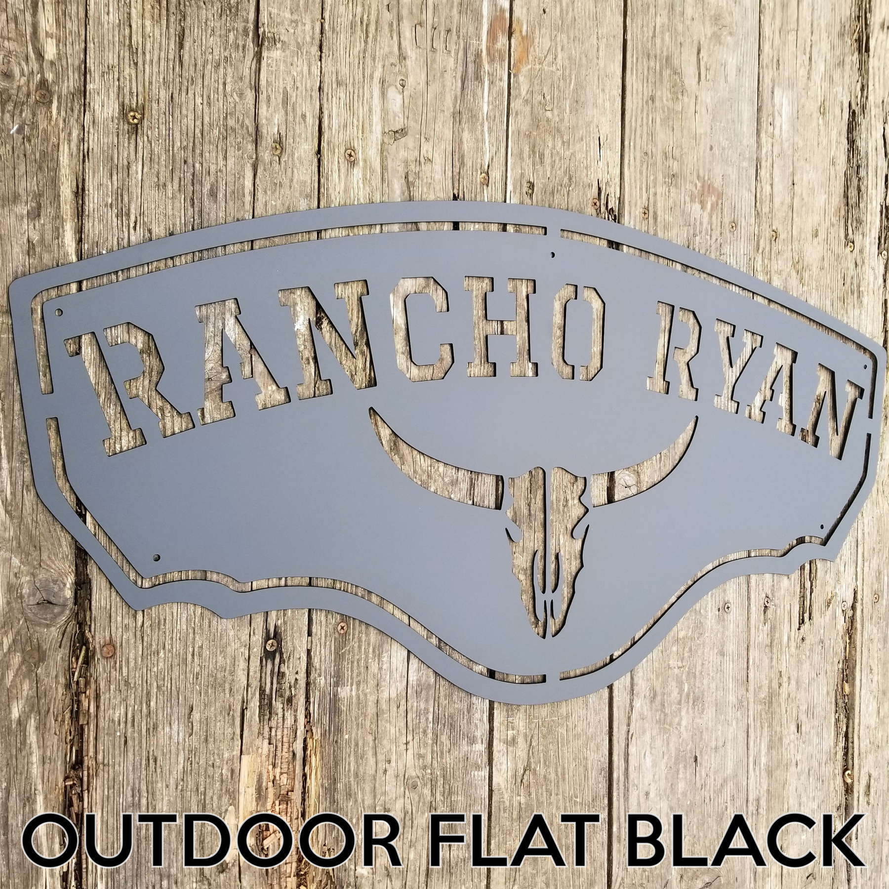Longhorn Ranch Metal Sign, Personalized Cowboy Western Decor, Texas Sa ...