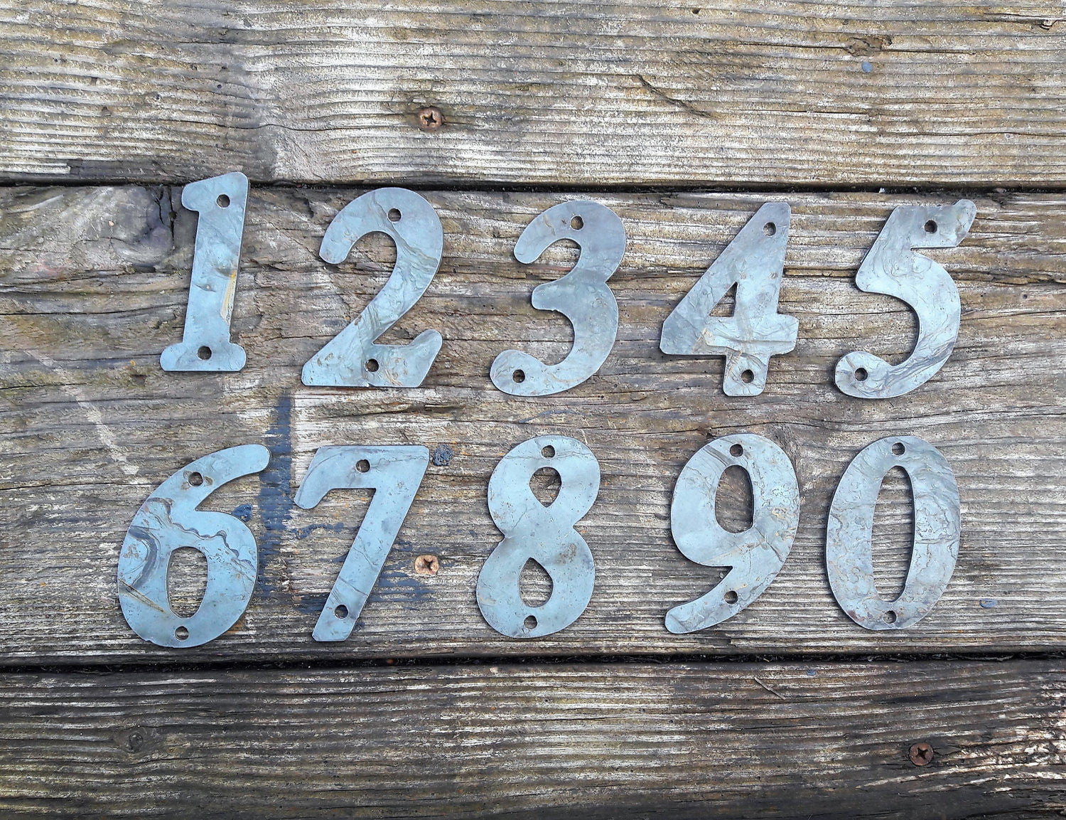 Custom Metal House Numbers (0–9) – Outdoor Steel Address Numbers ...