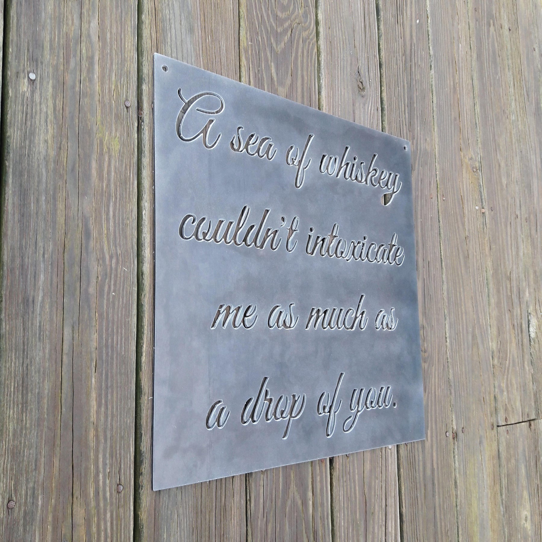 Personal Quote Sign - Personalized Metal Signs, Cursive Metal Sign ...