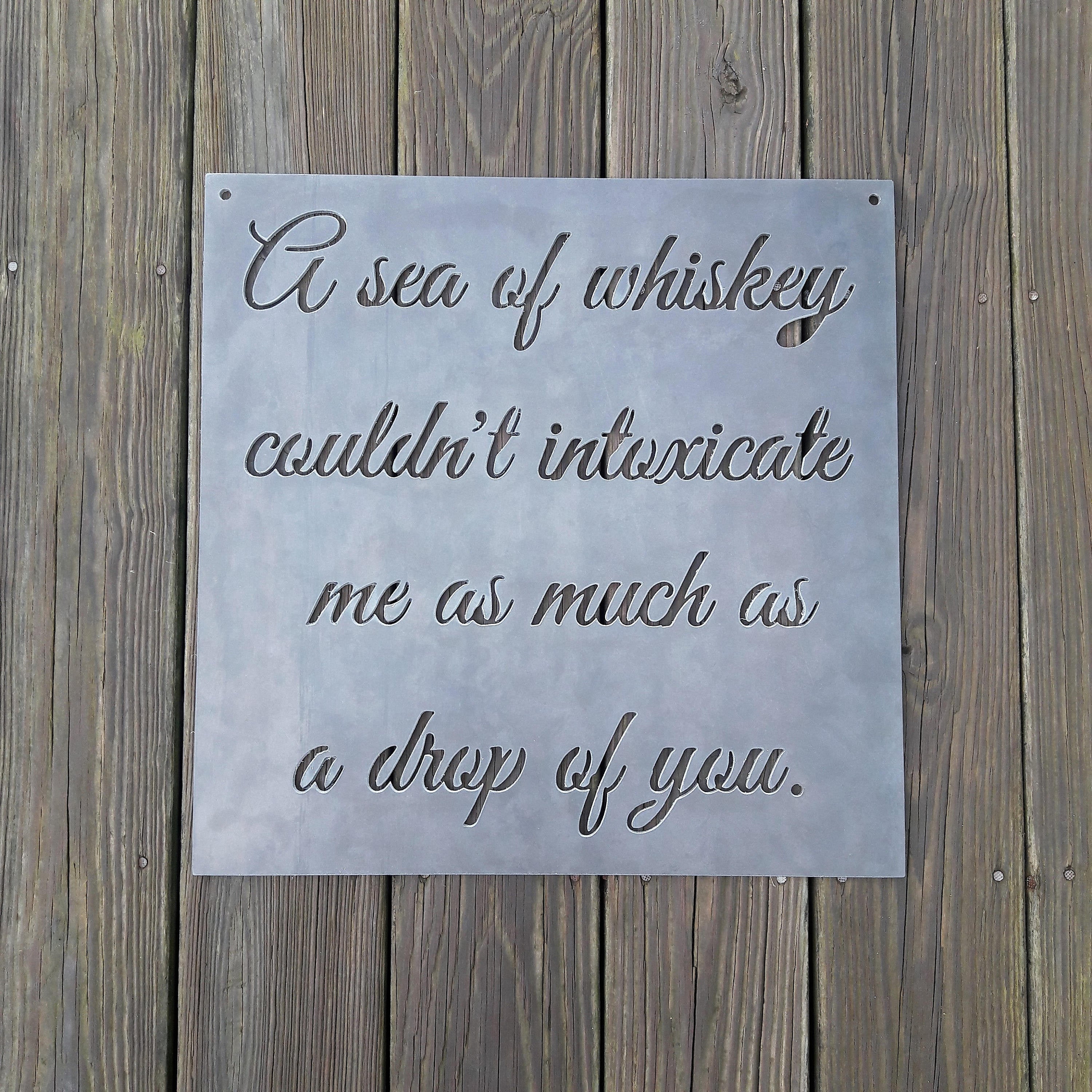 Personal Quote Sign - Personalized Metal Signs, Cursive Metal Sign ...
