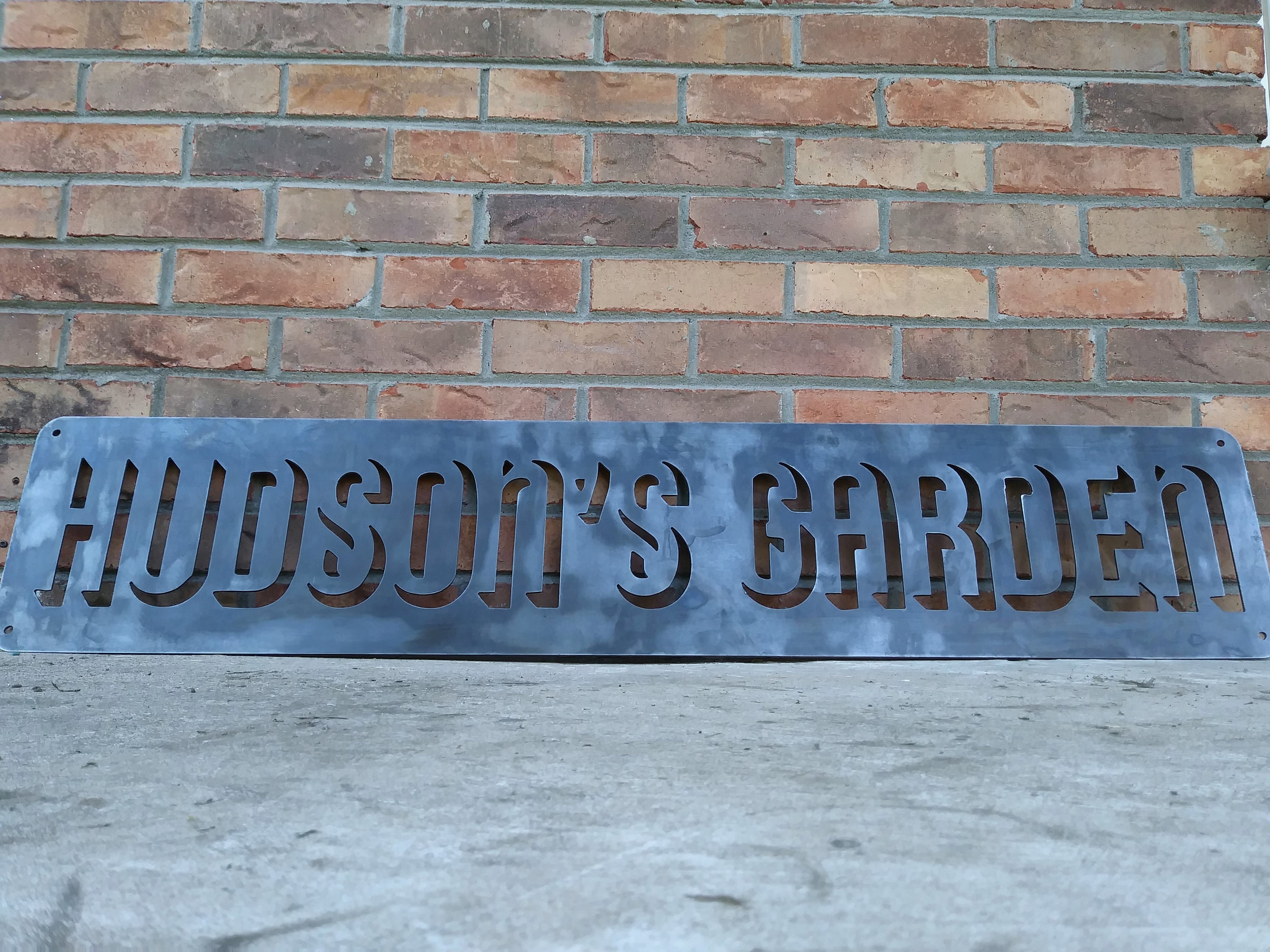 Personalized Metal Sign YOUR TEXT - Garden Decor, Custom Garden Sign ...